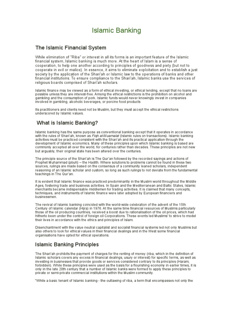 Islamic Banking Definitions | PDF | Islamic Banking And Finance | Interest