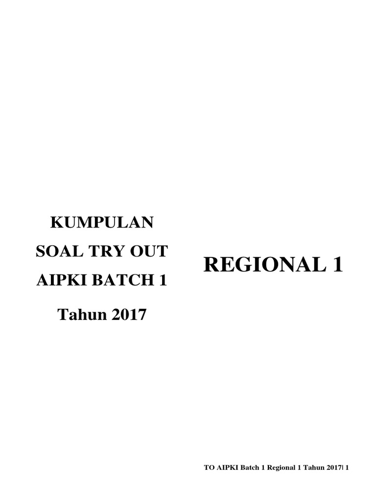 AIPKI 2017 Regional 1 | PDF