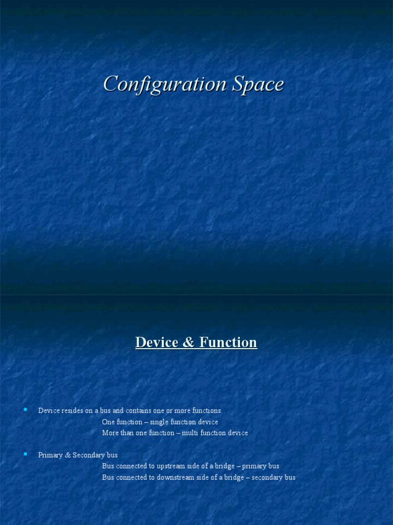 Config Space | PDF