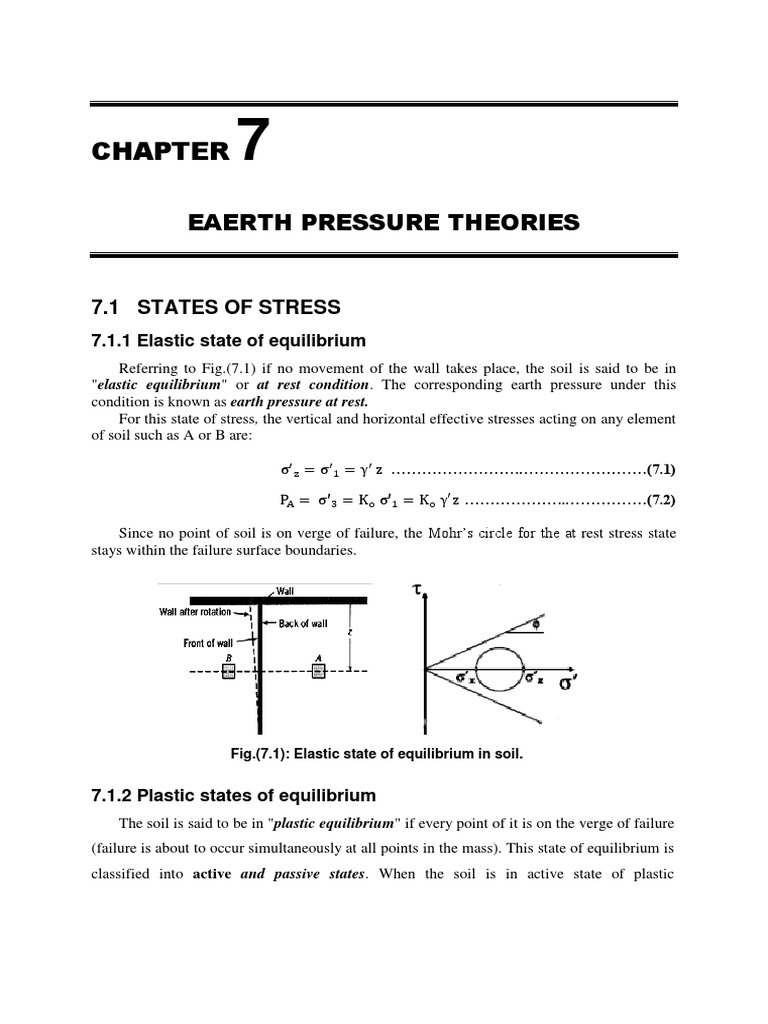 Ch7 Earth Pressure (1 33) | PDF | Stress (Mechanics) | Materials