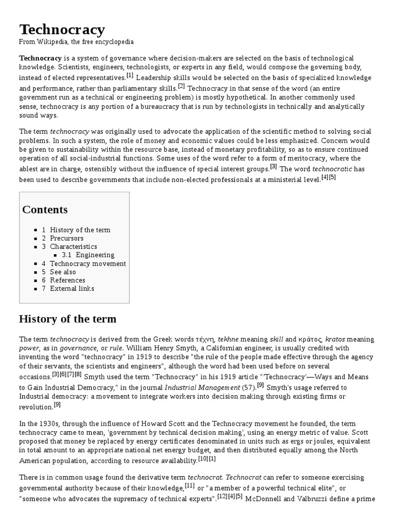 Technocracy | PDF | Political Science | Economies