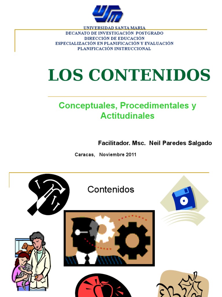 Contenidos Conceptuales Actitudinales Procedimentales | Aprendizaje ...
