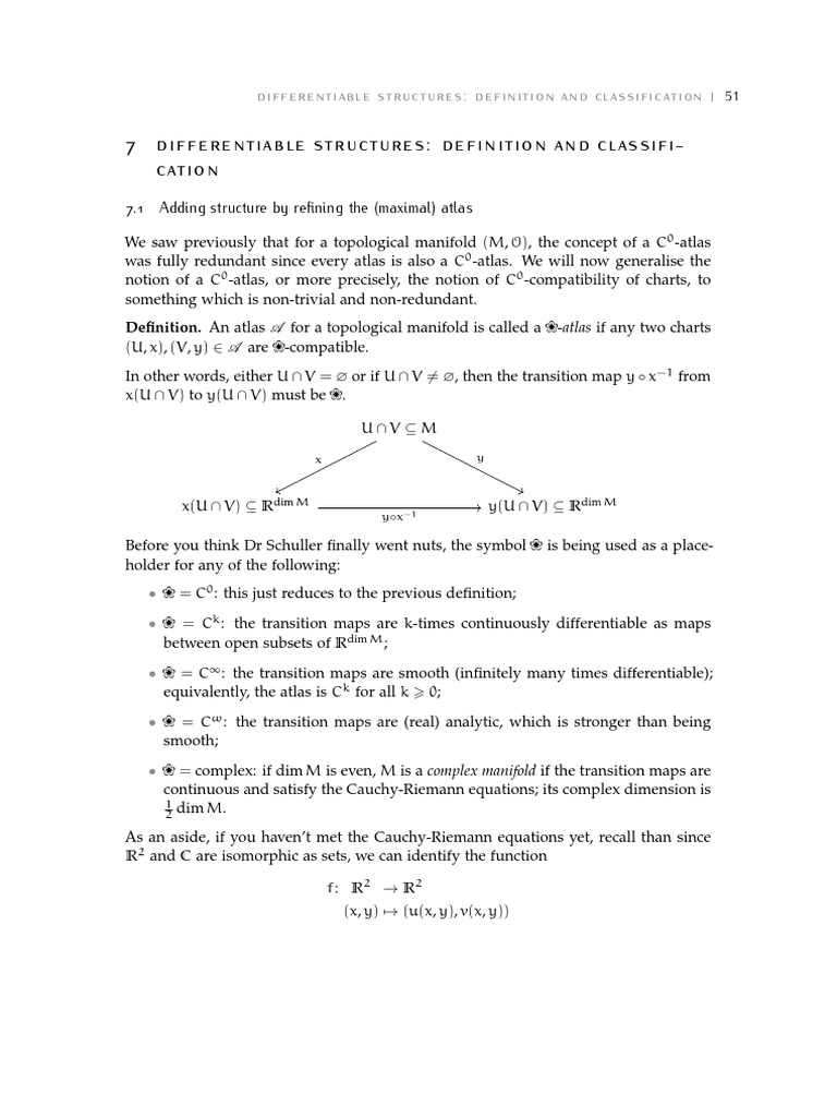 Lecture 07 - Differentiable Structures: Definition and Classification ...