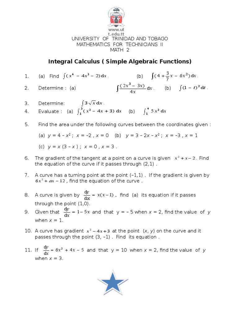 Integration 1 (Simple Algebraic Functions) - 2 | PDF