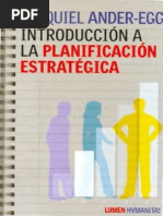 Introduccion A La Planificación Ander Egg Ezequiel | PDF | Racionalidad | Planificación