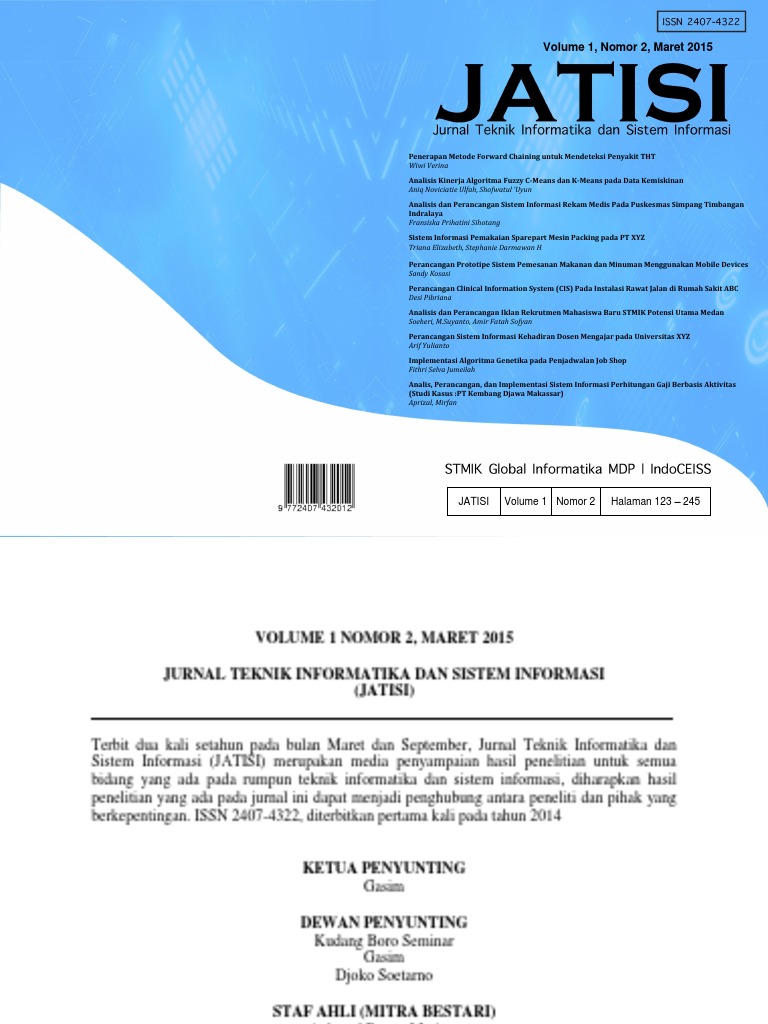 JATISI Vol 1 No 2 Maret 2015 PDF | PDF