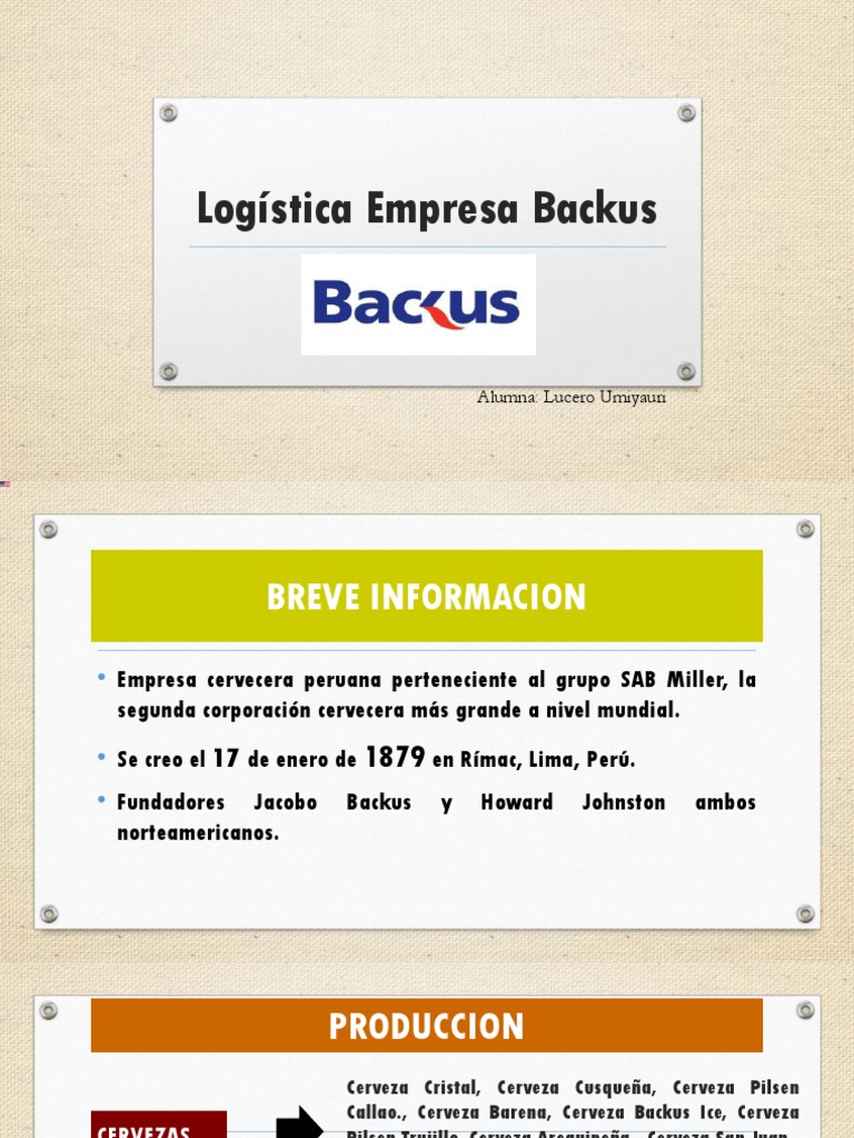 Logística Empresa Backus | Distribución (comercial) | Business