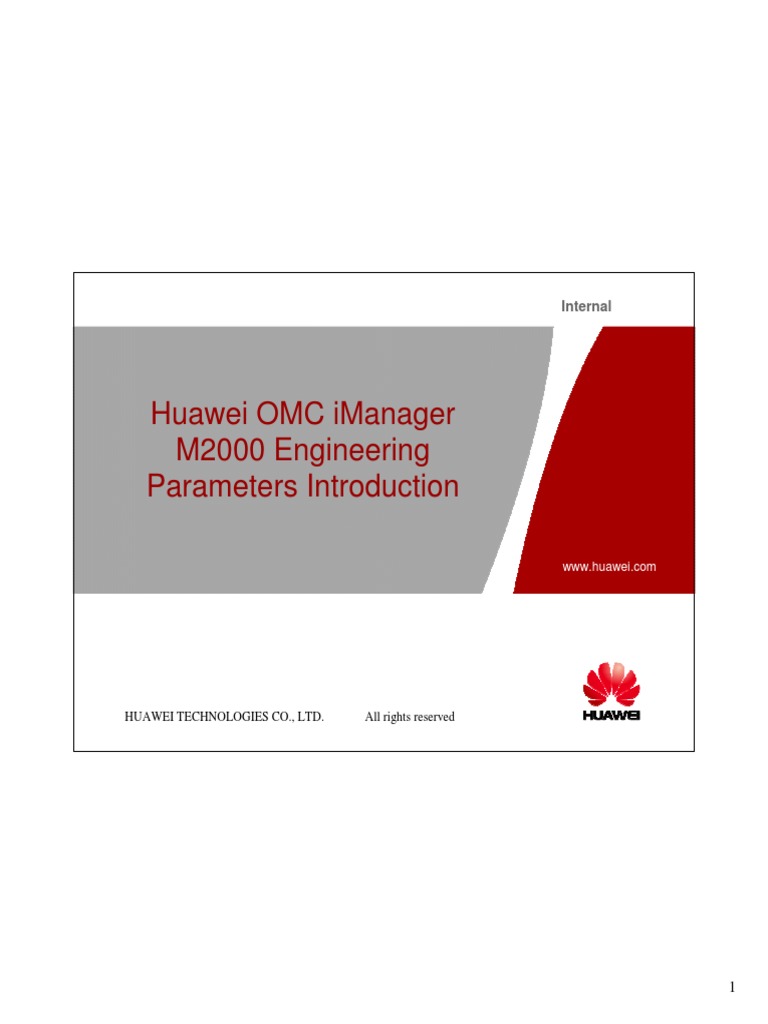 Huawei OMC IManager M2000 Engineering Parameters Introduction | PDF | Server (Computing ...