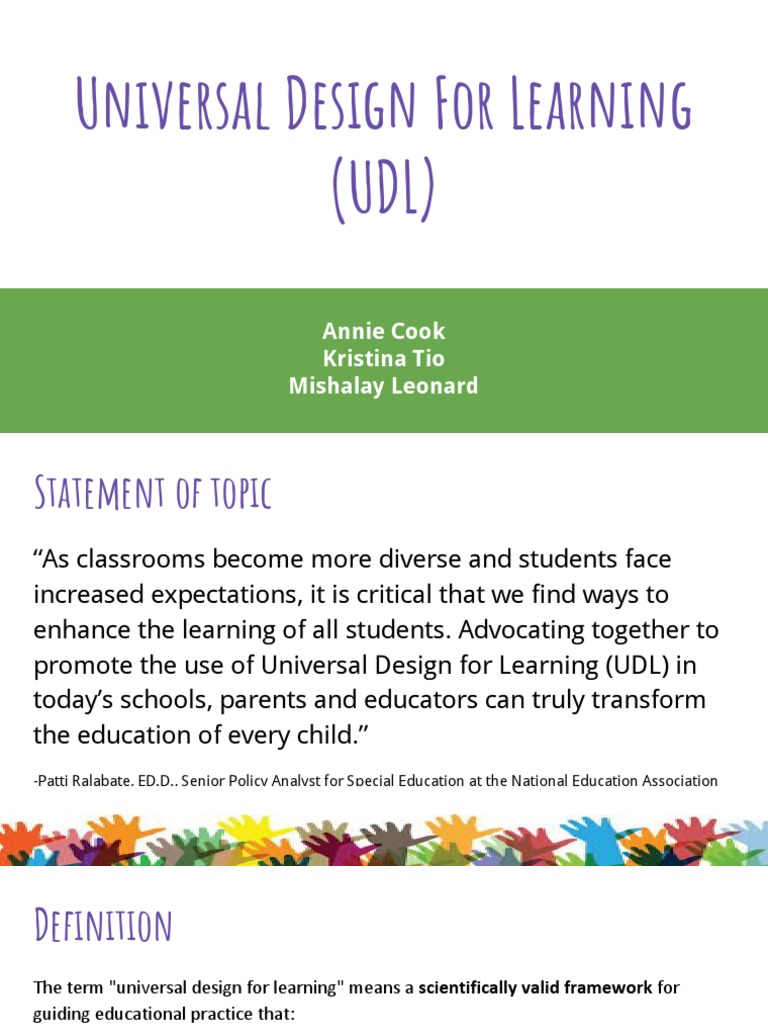Universal Design | PDF | Educational Assessment | Education Theory