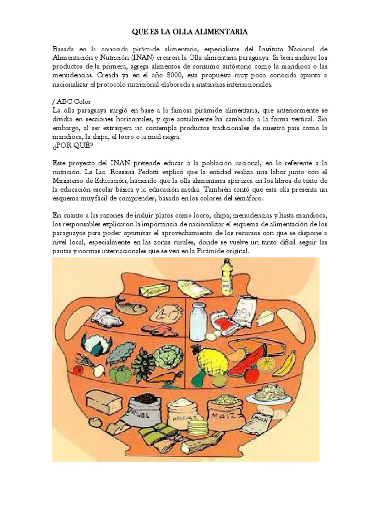 Que Es La Olla Alimentaria | PDF | Comida y bebida | Alimentos