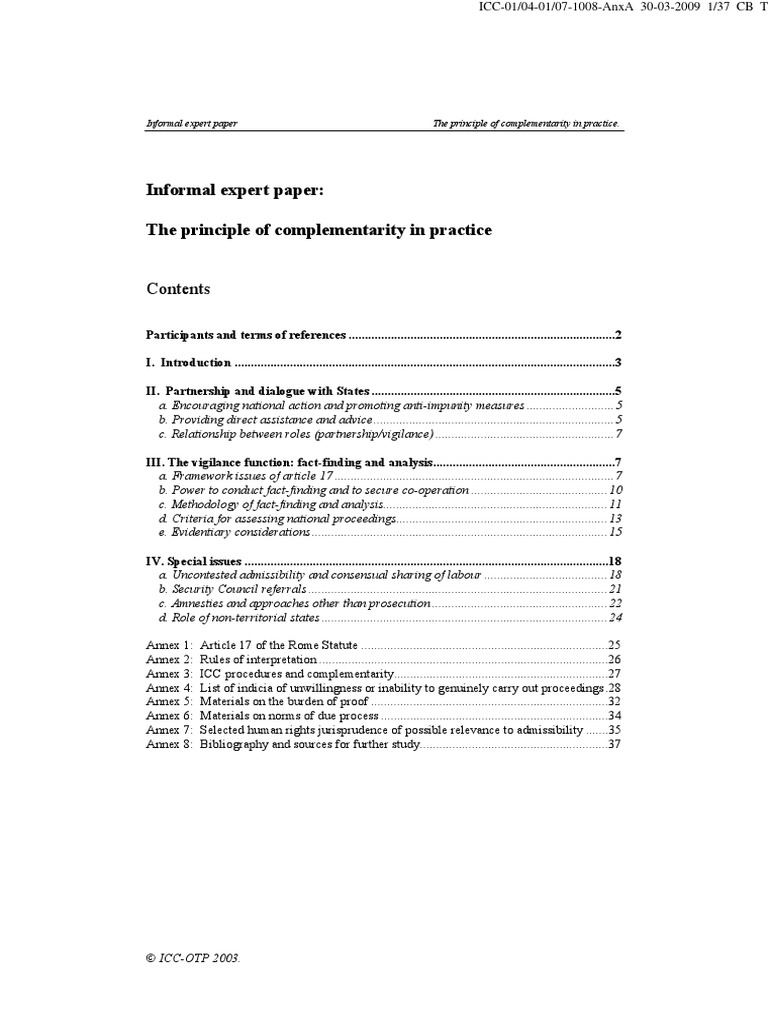 The Principle of Complementarity in Practice | PDF | International ...
