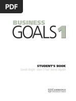 Business Goals 1 (Student's Book) | PDF | Verb | English Language