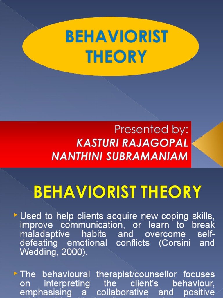Topic 4 (1) Behaviorist Theory | PDF | Reinforcement | Classical ...