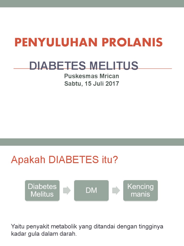 Penyuluhan Prolanis DM | PDF