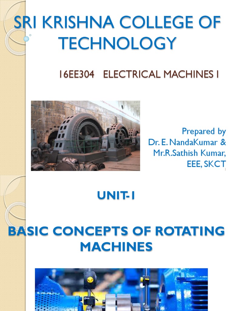 Electromechanical Energy Conversion Basics | PDF | Electromagnetic ...