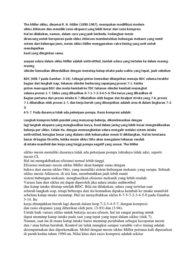 Efisiensi Tinggi Mesin Siklus Miller | PDF | Teknologi & Rekayasa