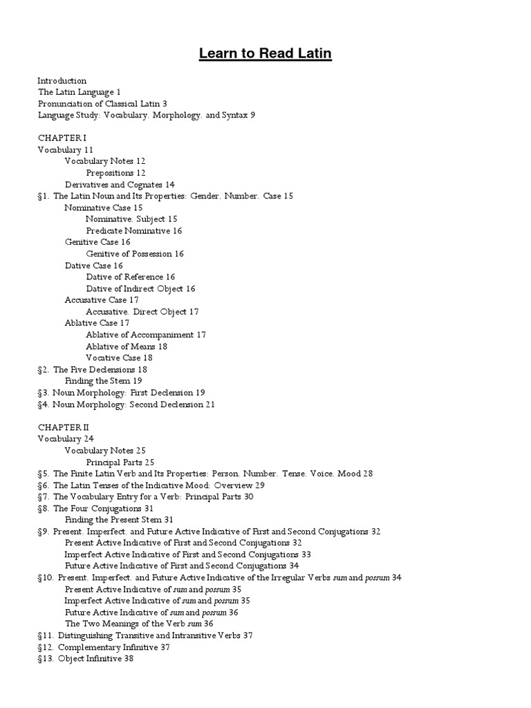 Learn To Read Latin | PDF | Grammatical Conjugation | Latin