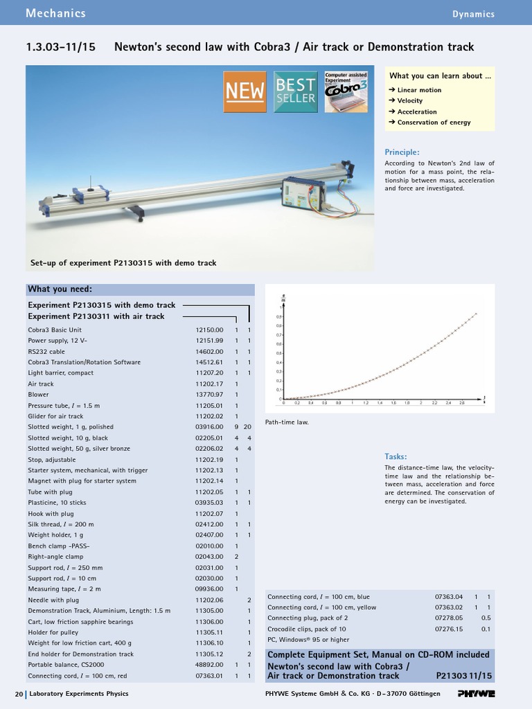 LEP1303!11!15 Newton's Second Law With Cobra3 Air Track or ...