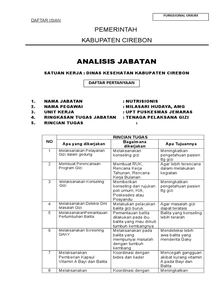 Analisa Beban Kerja | PDF