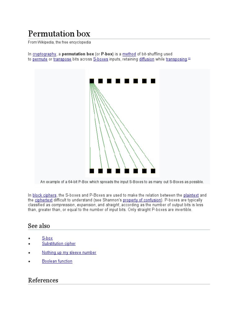 Permutation Box | PDF