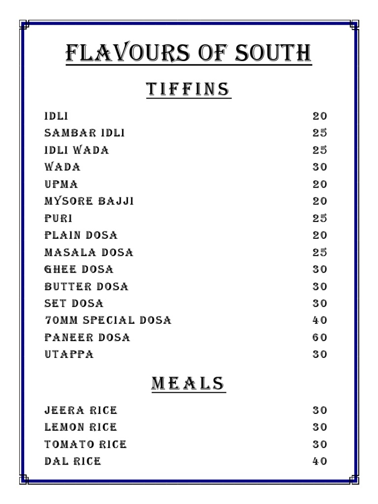 Flavours of South | PDF
