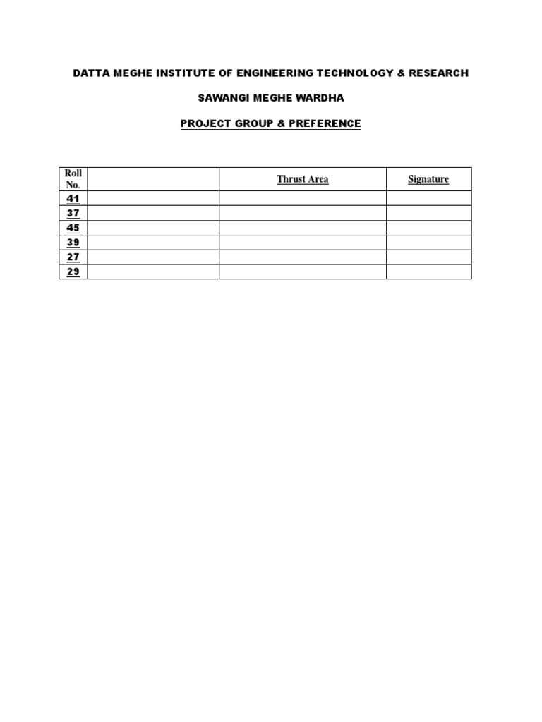 Datta Meghe Institute of Engineering Technology & Research Sawangi Meghe Wardha Project Group ...