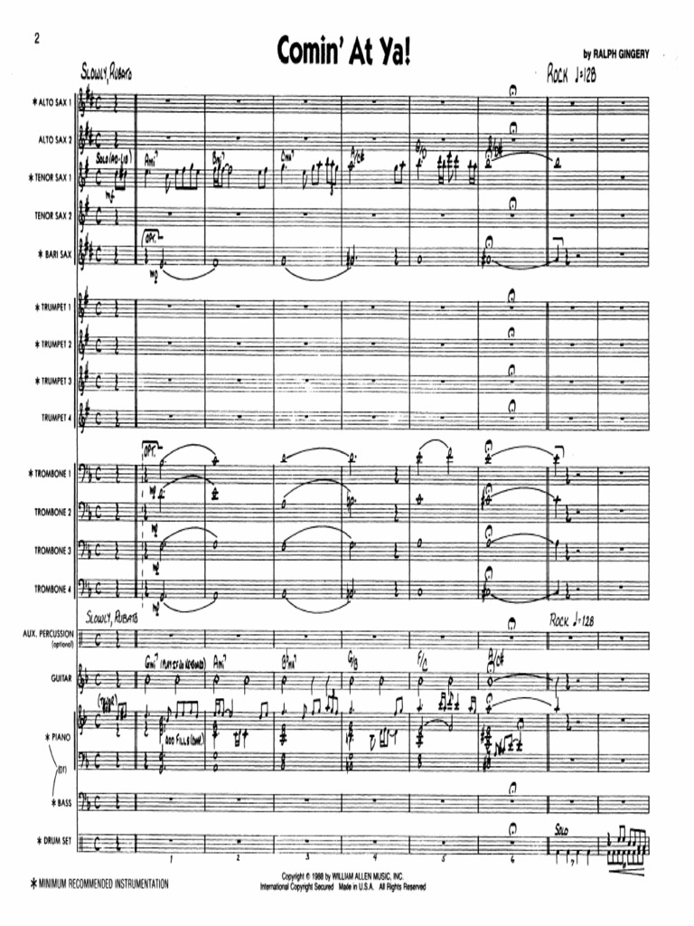 Comin' at Ya! (Ralph Gingery) Rock | PDF