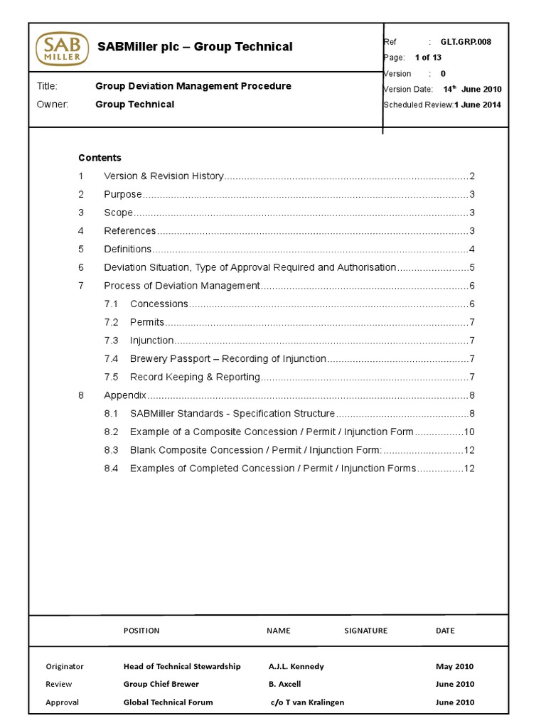 GLT GRP 008_ Group Deviation Management Procedure_v0 - 14 Jun 10 ...