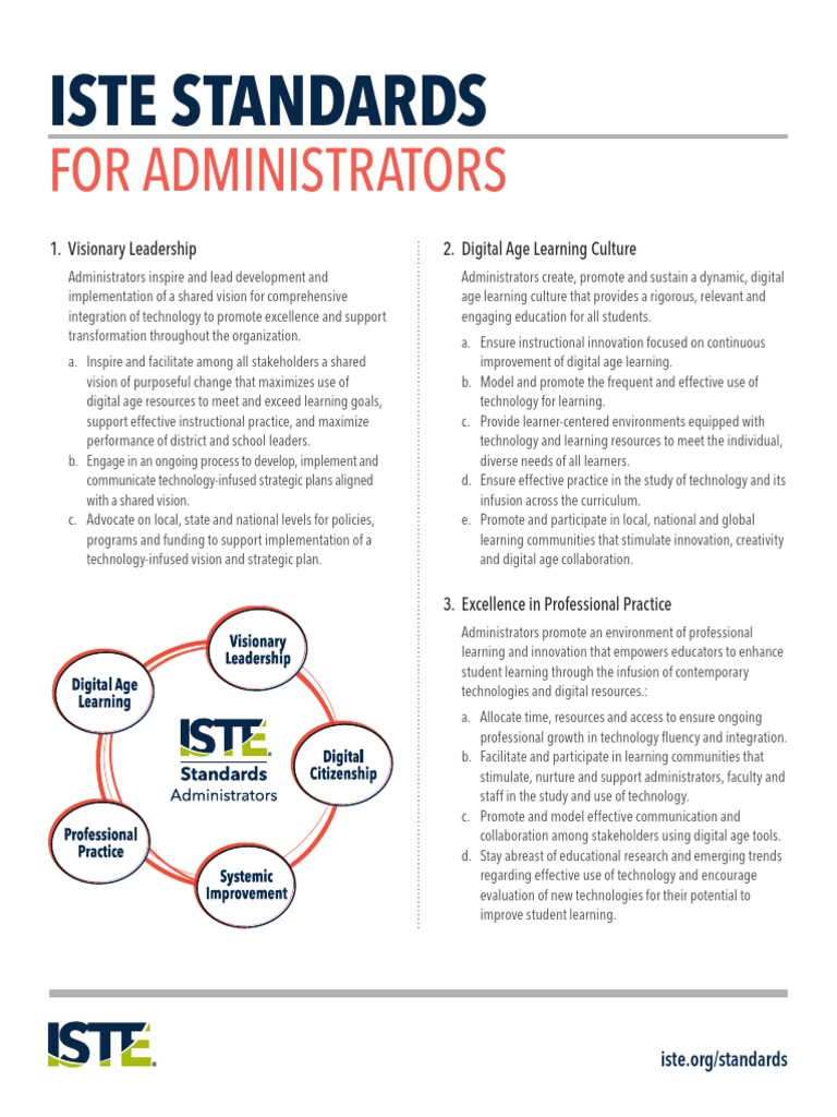 Iste Standards For Administrators 2009 Permitted Educational Use | PDF ...