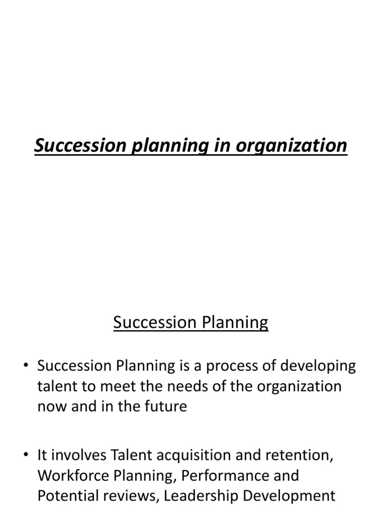 Succession Planning in Organizations: Core Principles, Elements ...