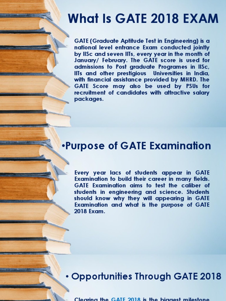 Purpose of GATE Exam | PDF | Career And Technical Education | Science