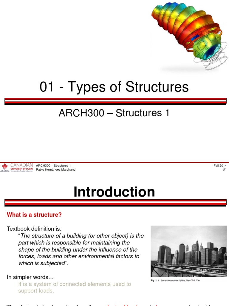 01 - Types of Structures PDF | PDF | Beam (Structure) | Bending