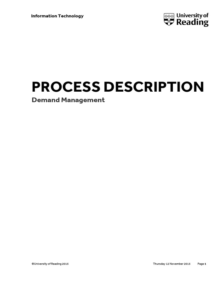Demand Management Process Description v2 0 | PDF | Performance ...