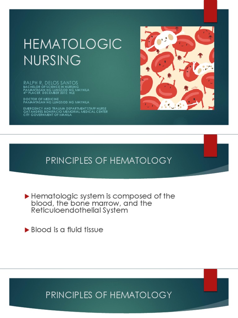 Hematology Nursing Essentials | PDF | Anemia | Leukemia