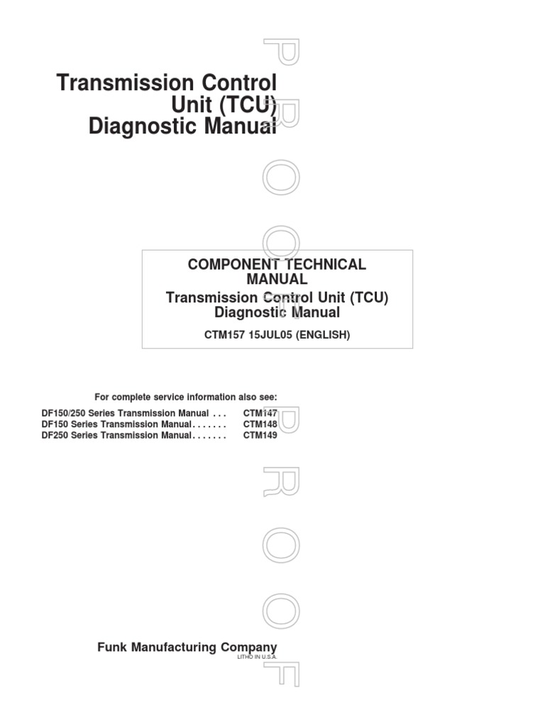 DF 150 and 250 Transmission DIAGNOSTIC | PDF | Transmission (Mechanics ...