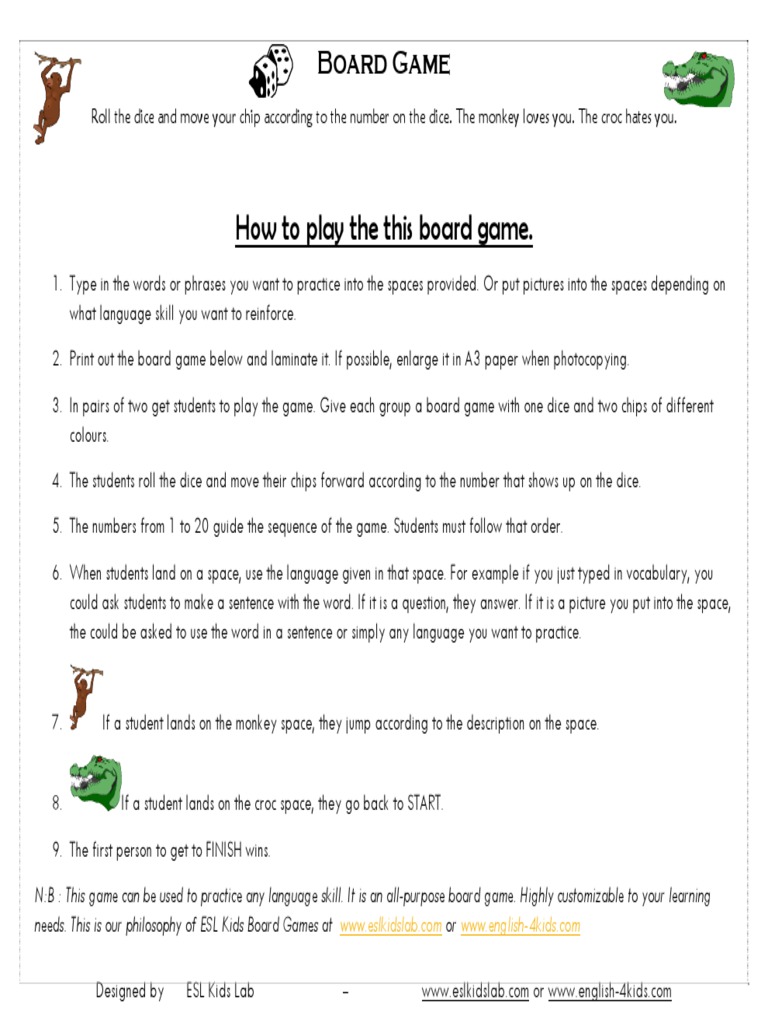 Past Simple Board Game PDF | PDF