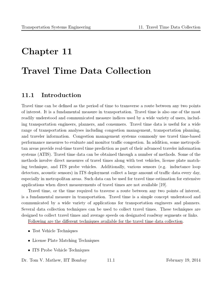 Travel Time Data Collection | PDF | Radio | Mobile Phones