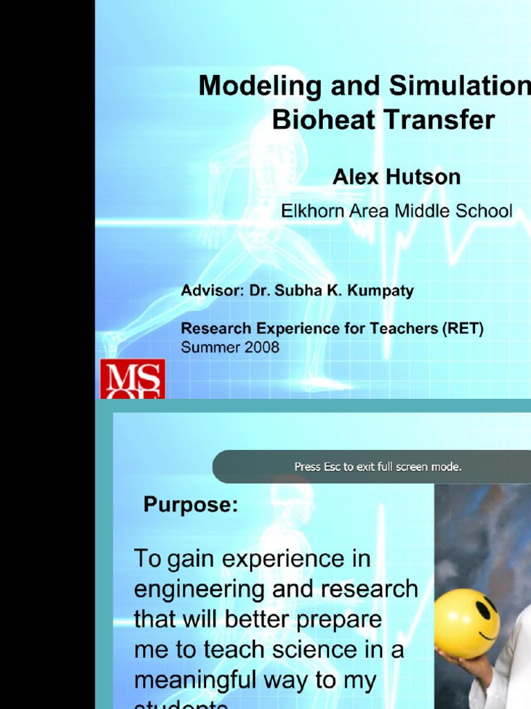 Modeling and Simulation of Bioheat Transfer - PowerPoint PPT ...