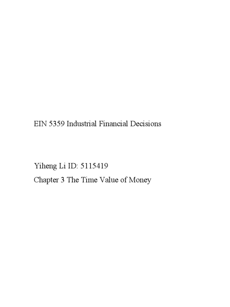 Chap 3 Assignment | PDF | Present Value | Interest
