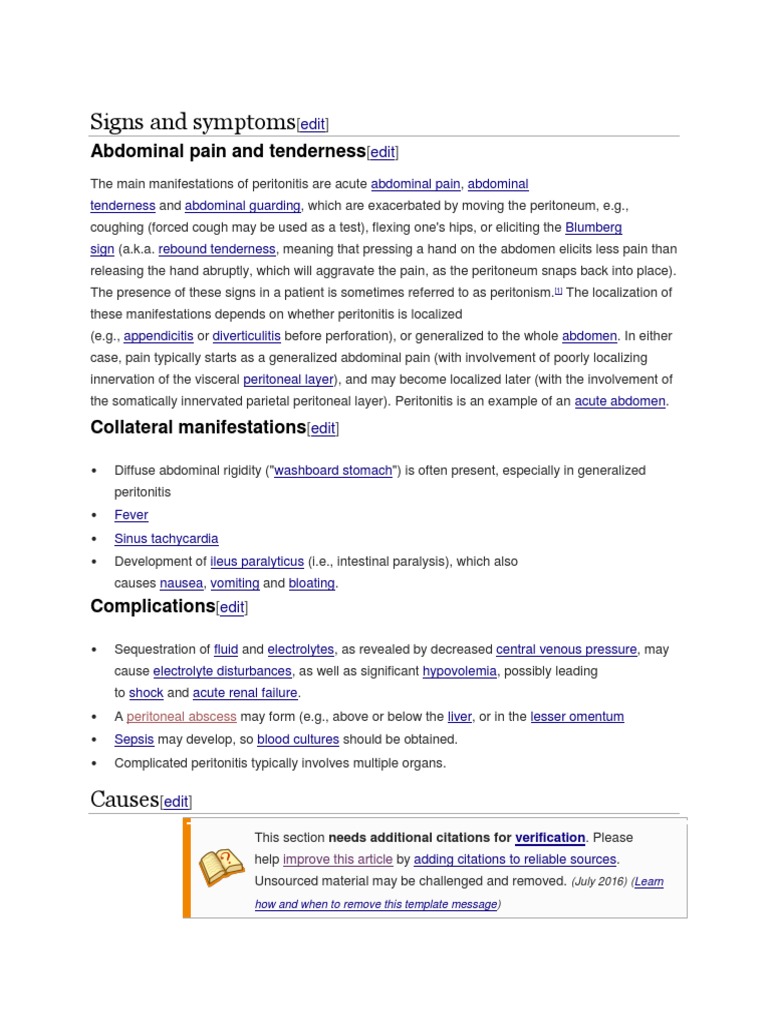 Signs and Symptoms: Abdominal Pain and Tenderness | PDF | Clinical ...