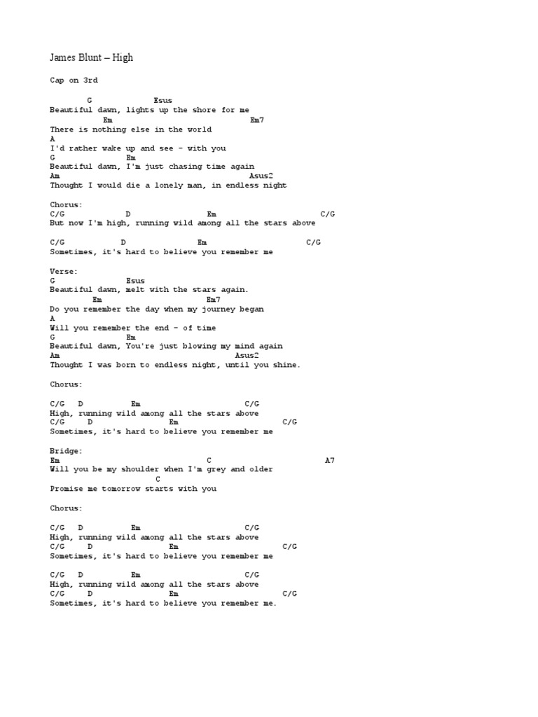James Blunt - High | PDF
