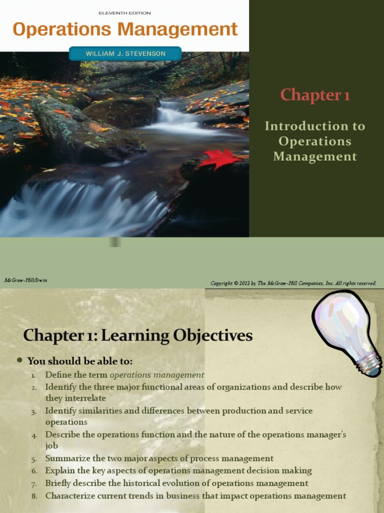 Operations Management Chap-1 | PDF | Operations Management | Supply Chain