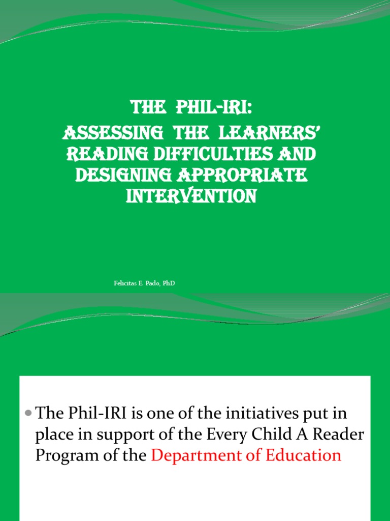 Phil-IRI, 10-12 | PDF | Reading Comprehension | Reading (Process)