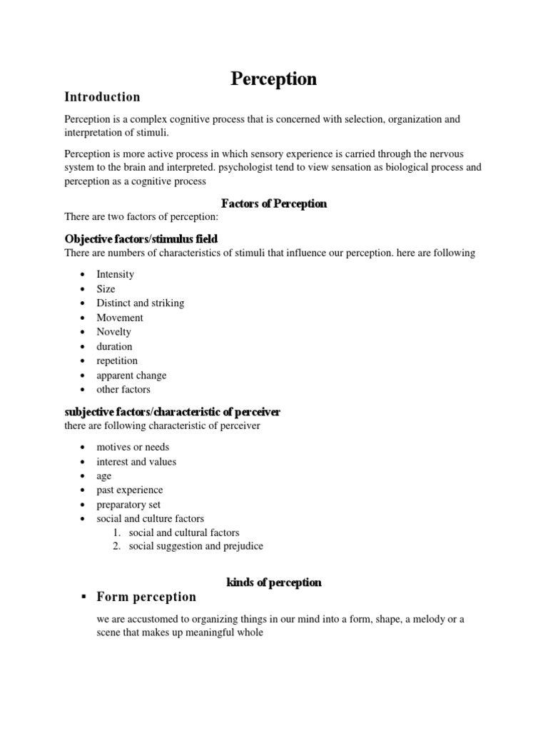 Form Perception | PDF | Perception | Metaphysics