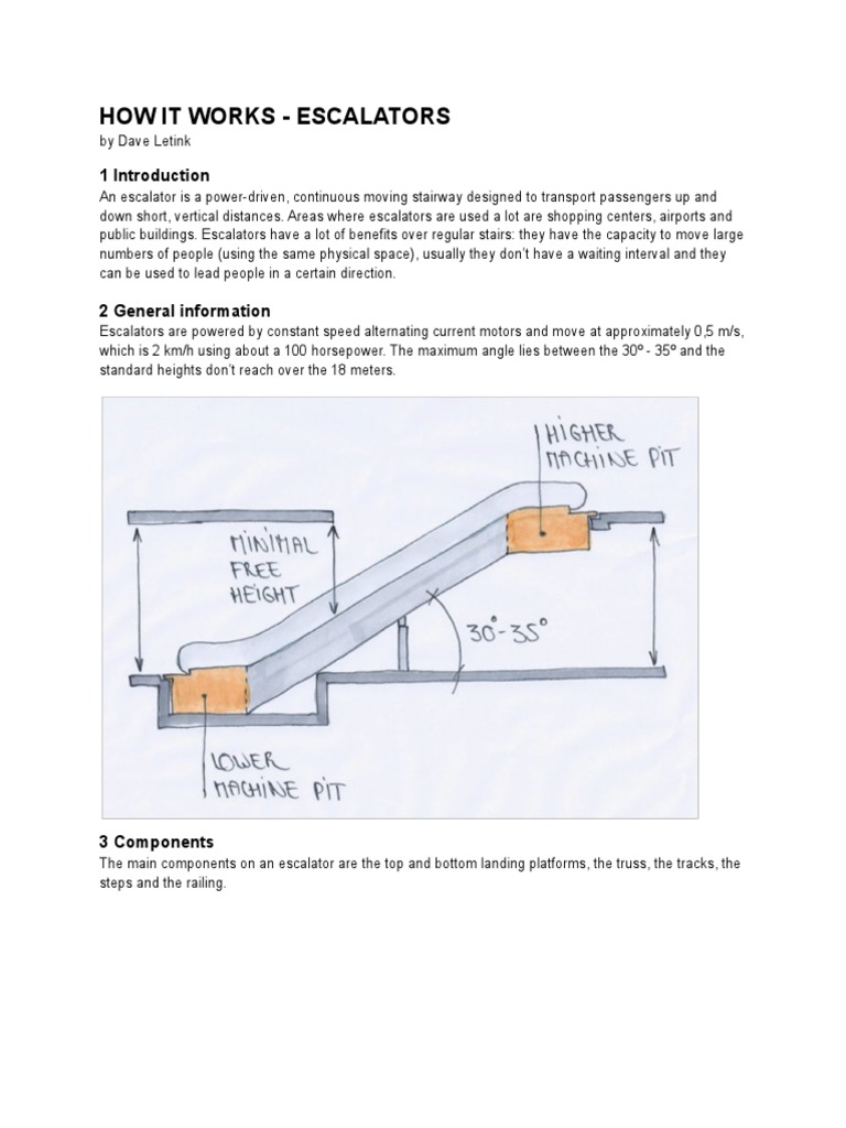 Btm... How Escalator Works | PDF | Escalator | Stairs