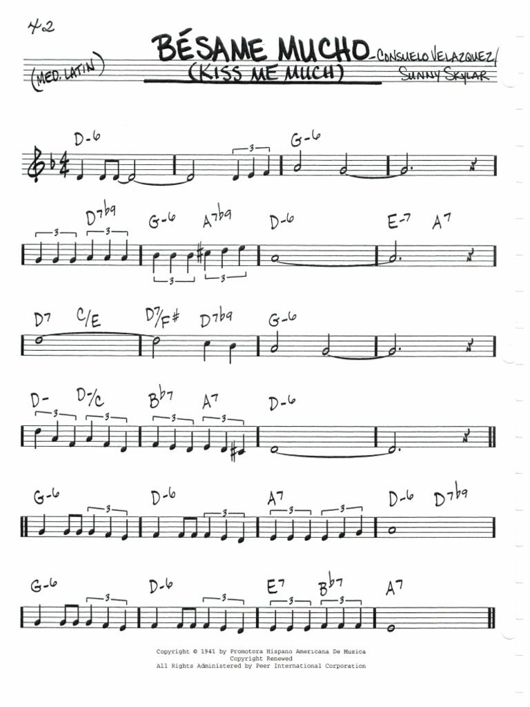 Besame Mucho - Lead Sheet | PDF