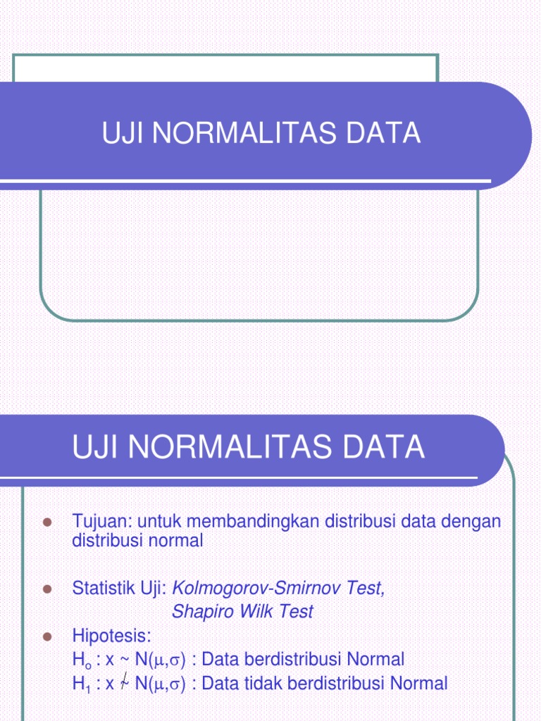 Uji Normalitas Data | PDF