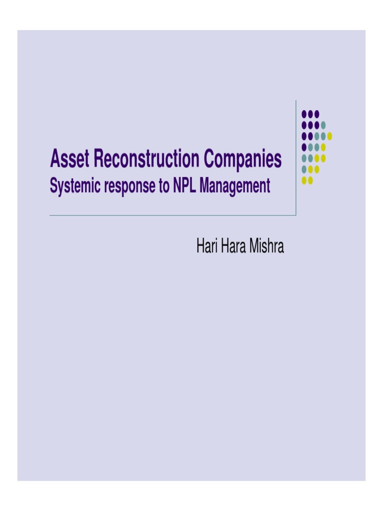 Asset Reconstruction Companies Asset Reconstruction Companies | PDF ...