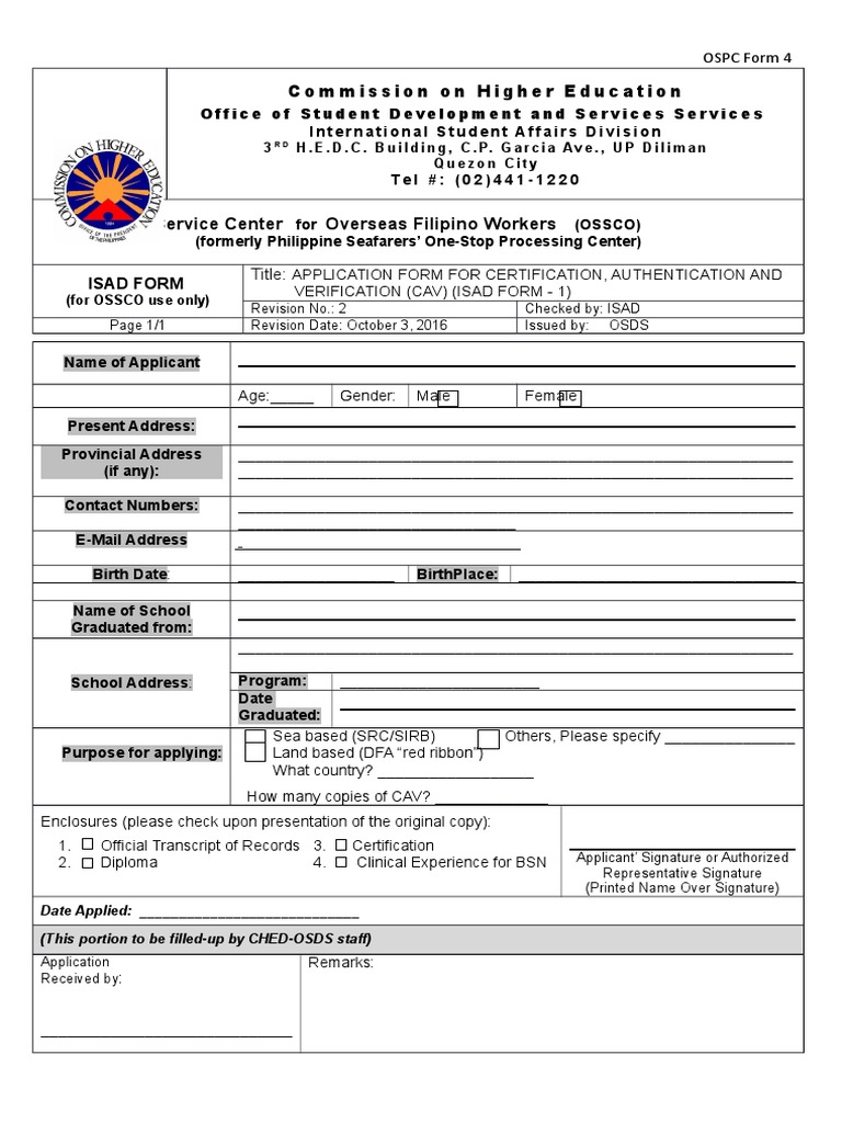 CAV Application Process and Requirements | PDF | Business | Computing ...