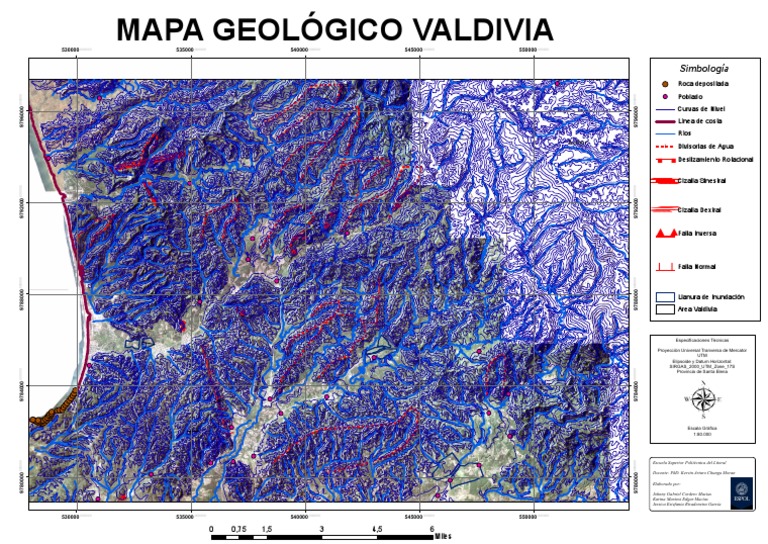 Mapa Geológico Valdivia | PDF | Infografia | Geomática